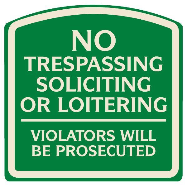 Semi-Custom No Trespassing Sign, Red Non-Reflective, 12 x 18 | HD Supply