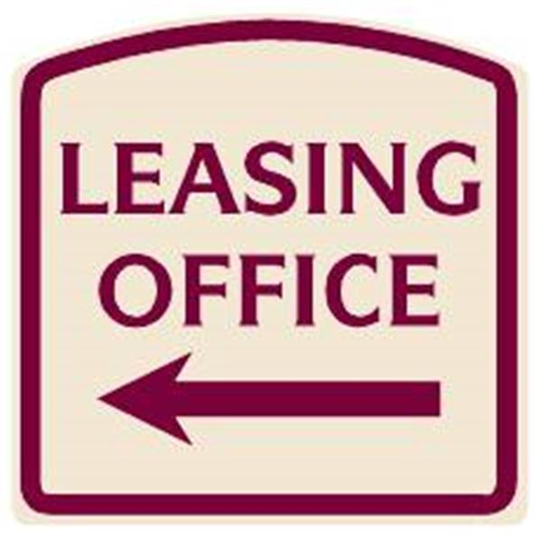 Leasing Office Sign, Non-Reflective, 24 x 6-1/2 | HD Supply