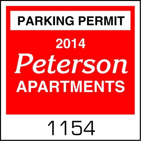 Parking Permit Window Stickers, Blue & Green, 3 x 2 Package Of 100 | HD ...