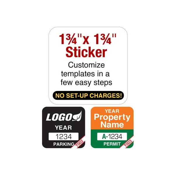 Custom Parking Permit Window Stickers, 2 x 1-3/4, Package of 100 | HD ...
