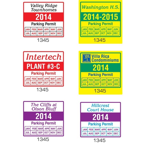 Plastic Parking Permit Tags, Yellow, 2-1/2 x 3, Package of 100 | HD Supply