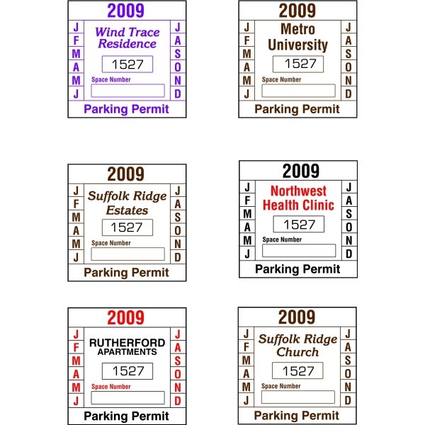 Custom Parking Permit Window Stickers, 3 x 3, Package of 100 | HD Supply
