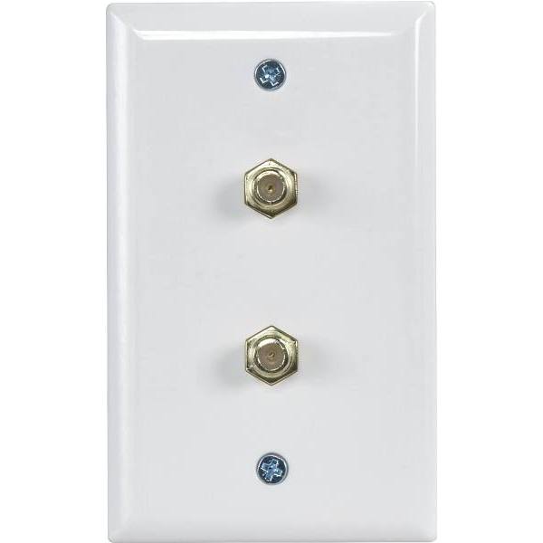Westek 1-Gang Catv F-Type Coaxial Connector With Wall Plate, Ivory ...