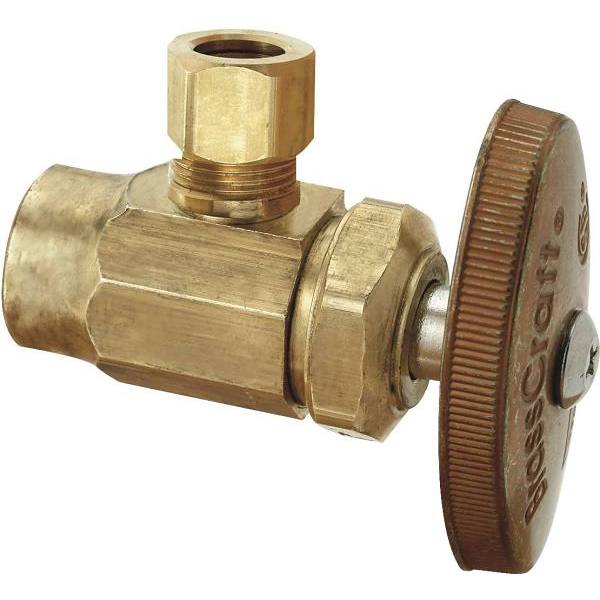 Brasscraft 1/2 Nom Comp Inlet X 3/8 Od Comp Outlet 1/4-Turn Angle Ball Stop | HD Supply