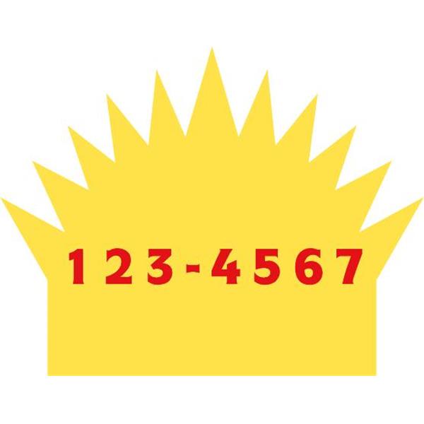 Custom 2-Sided Burst Shaped Promotional Sign, White, 22-1/2 x 18 | HD ...