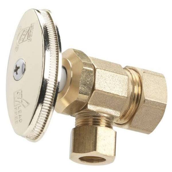 Homewerks 1/2" Nom Comp Inlet X 3/8" Od Comp Outlet Multi-Turn Straight ...