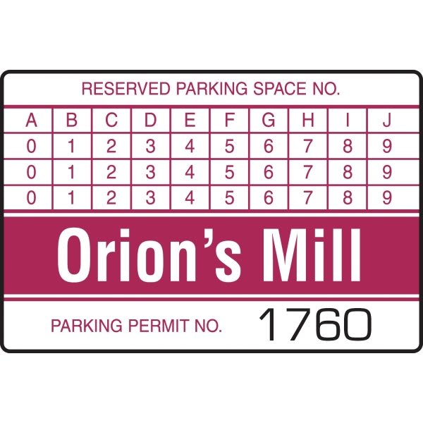 Parking Permit Static Cling Sticker, Green Tree, 2-1/4 Diameter ...