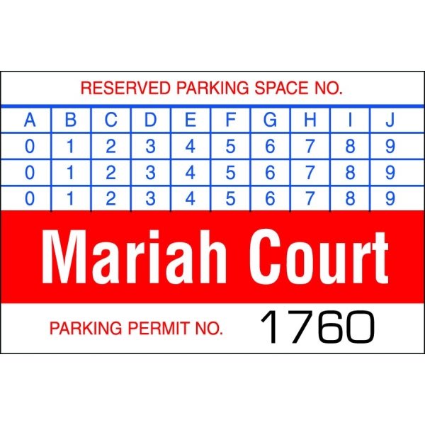 Parking Permit Static Cling Sticker, Green Tree, 2-1/4 Diameter ...