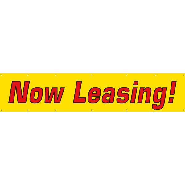 Horizontal Now Leasing Banner, Balloons, 15' x 4' | HD Supply