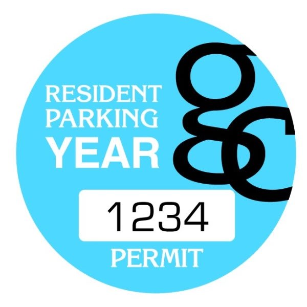 Parking Permit Static Cling Sticker, Green Tree, 2-1/4 Diameter ...