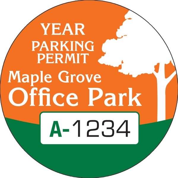 Parking Permit Window Stickers, Blue & Green, 3 x 2 Package Of 100 | HD ...