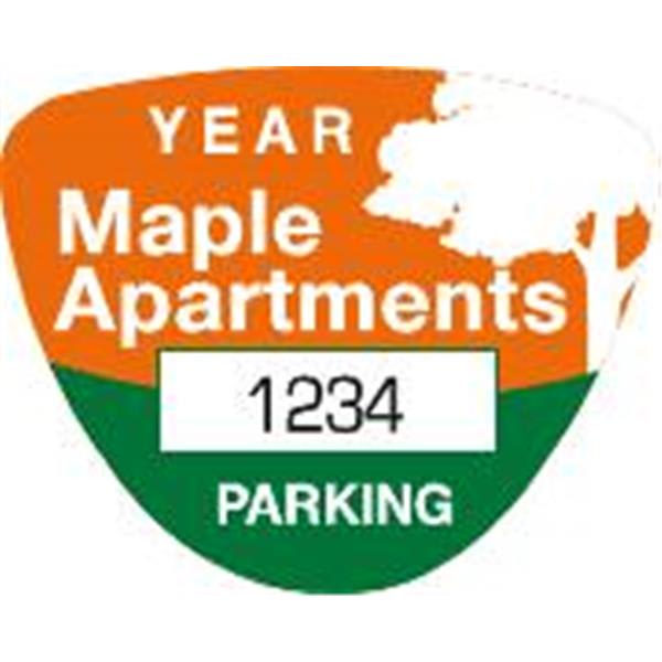 Parking Permit Window Stickers, Blue & Green, 3 x 2 Package Of 100 | HD ...