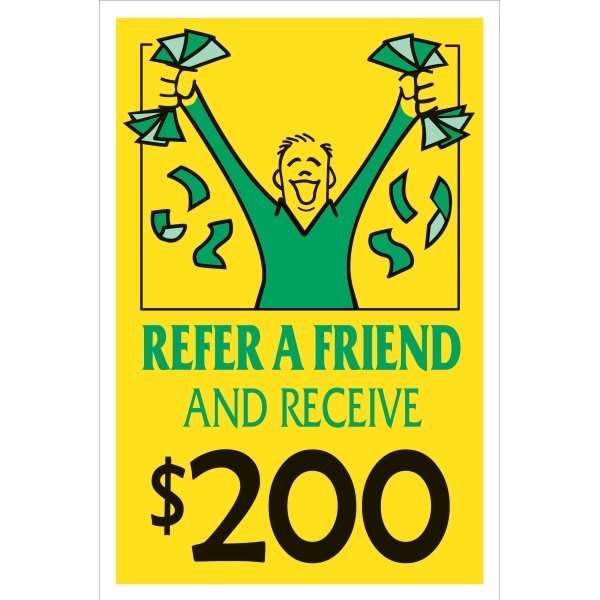 Resident Referral Bonus Sign, Blue and Yellow | HD Supply
