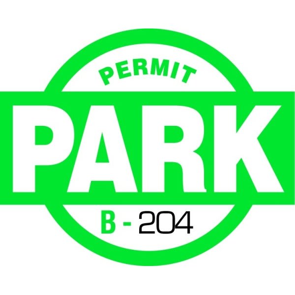 Parking Permit Static Cling Sticker, Green Tree, 2-1/4 Diameter ...