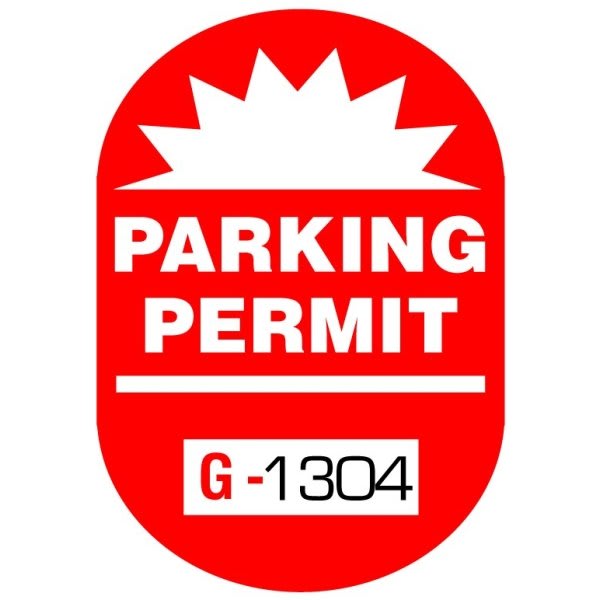 Parking Permit Window Stickers Capsule, Blue, 1-3/4 x 2-1/2 Package Of ...