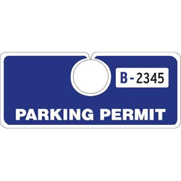 Custom Plastic Parking Permit Tags, Solid Blue, Small, Package of 100 ...