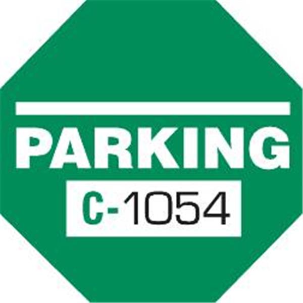 Parking Permit Static Cling Sticker, Green Tree, 2-1/4 Diameter ...