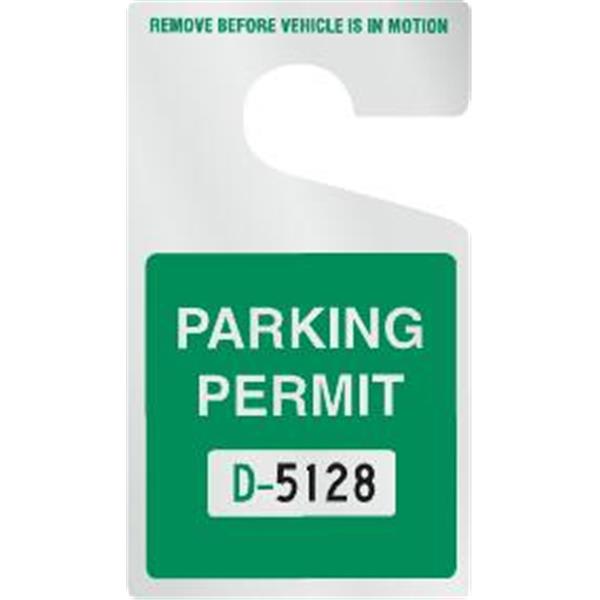 Plastic Parking Permit Tags Reflective, Purple, 2-1/2 x 3 Package Of ...