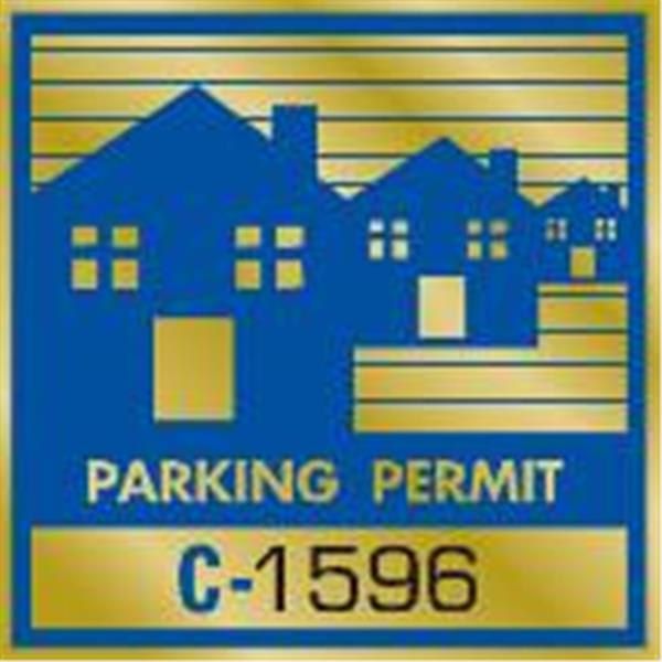 Parking Permit Window Stickers, Blue & Green, 3 x 2 Package Of 100 | HD ...