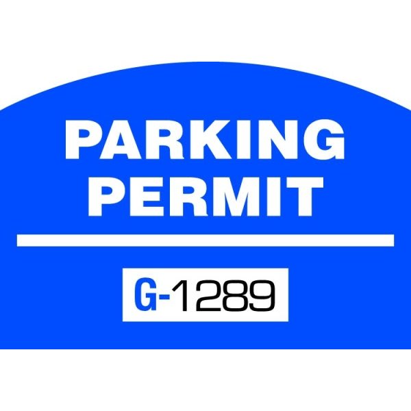 Custom Parking Permit Window Stickers, 2 x 1-3/4, Package of 100 | HD ...