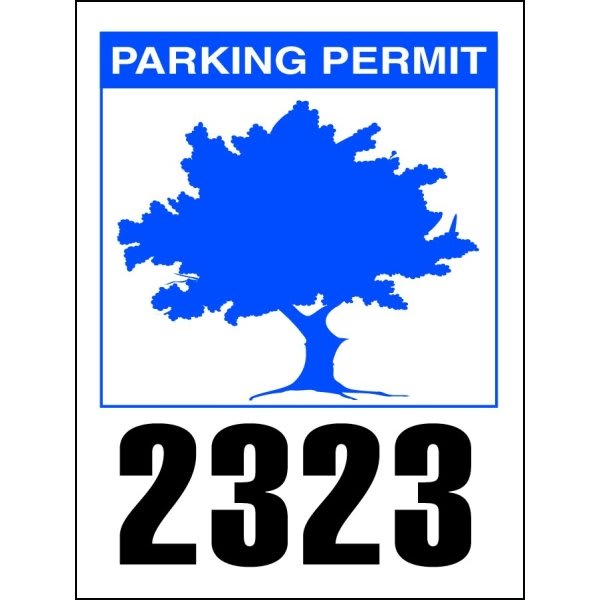 Parking Permit Window Stickers, Blue, 3 x 2, Package of 100 | HD Supply