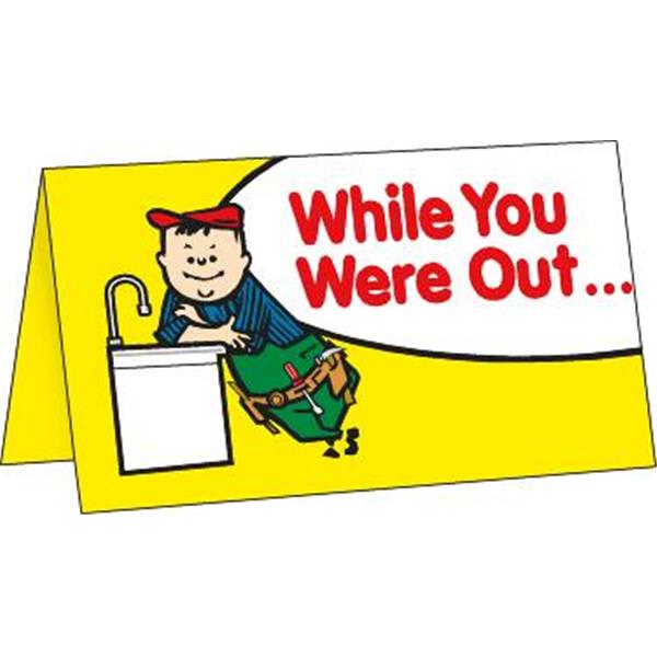 Maintenance Door Tags with Stub, 4-1/4 x 9-1/4", Package of 100 | HD Supply