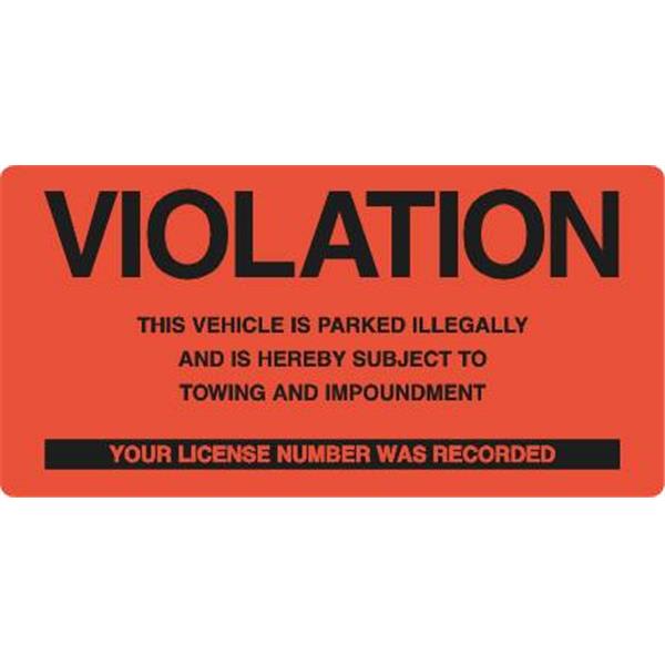 Custom Violation Stickers, 6 x 3 Package Of 500 | HD Supply