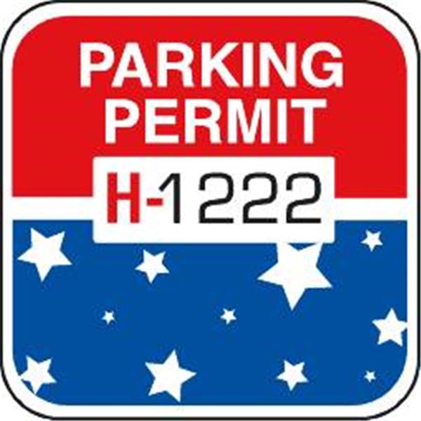 Custom Parking Permit Bumper Stickers, Square, 1-3/4 x 1-3/4 Package Of ...