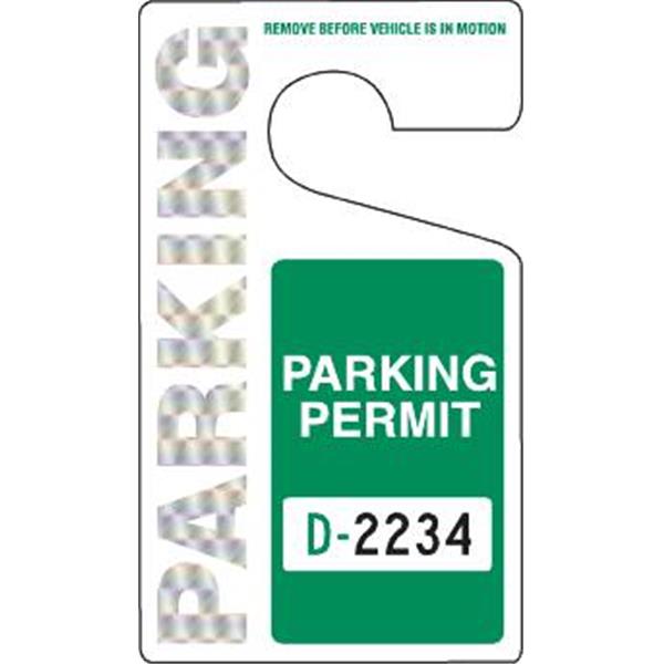 Custom Plastic Hang Tag Parking Permit, Large, Package of 100 | HD Supply