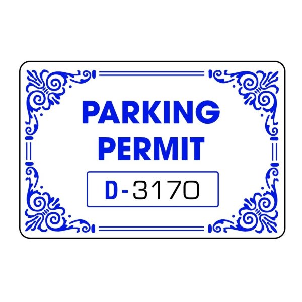 Parking Permit Bumper Stickers, Red, 3 x 2, Package of 100 | HD Supply