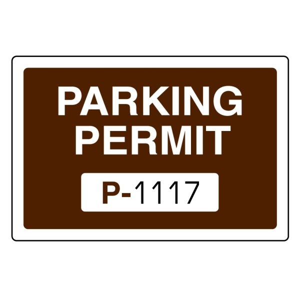 Custom Parking Permit Bumper Stickers, 2-1/4 x 3, Package of 100 | HD ...