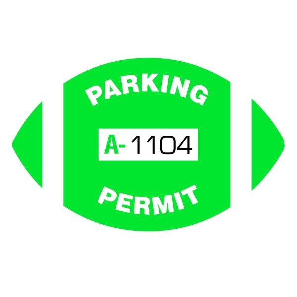 Custom Parking Permit Bumper Stickers, 2-1/4 x 3, Package of 100 | HD ...