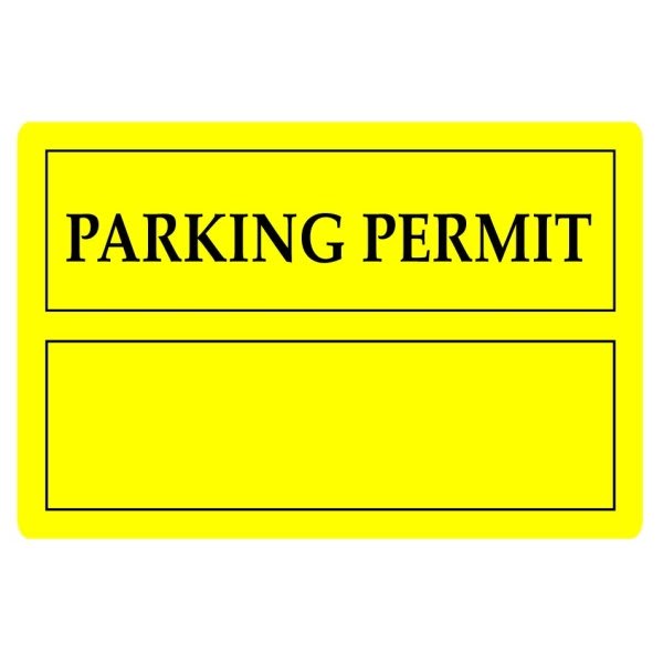 Custom Parking Permit Bumper Stickers, 2-1/4 X 3, Package Of 100 | HD ...