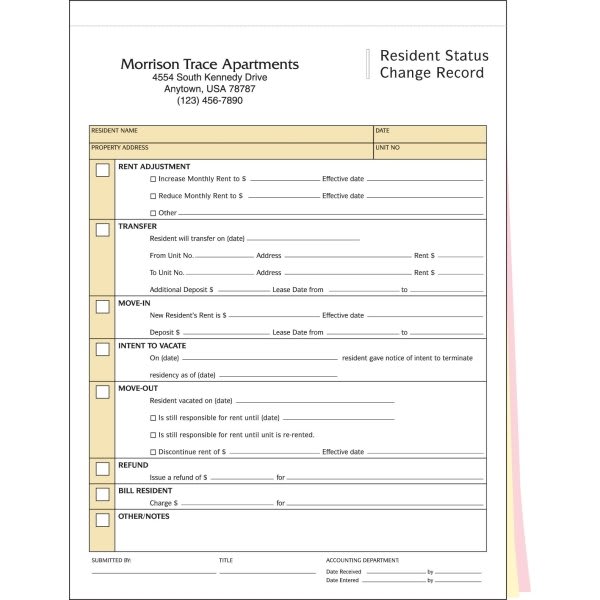 Resident File Folder, Letter Size, Leasing Records, Package Of 100 | HD ...