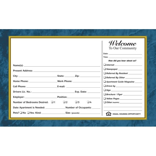 Prospect & Visitor Cards | HD Supply