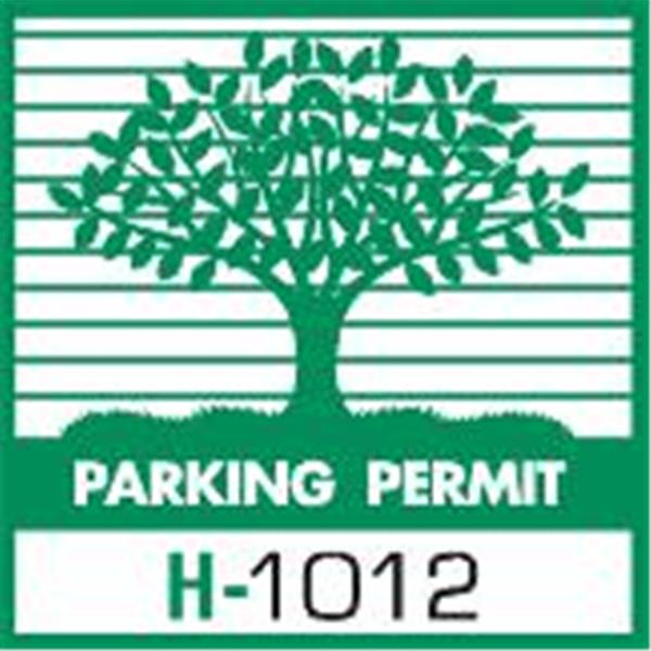 Parking Permit Window Stickers, Green, 2-1/4 Diameter, Package of 100 ...