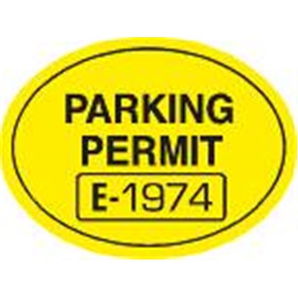 Parking Permit Window Stickers, Orange, 3 x 2, Package of 100 | HD Supply