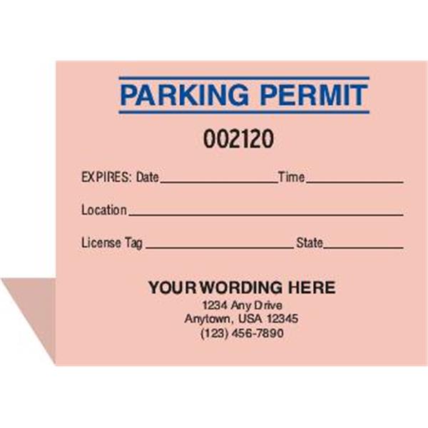 Parking Permit Window Stickers, Border Design, Yellow, 3 x 2, Package ...