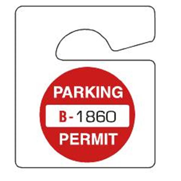 Custom Plastic Parking Permit Tags, Solid Blue, Small, Package of 100 ...