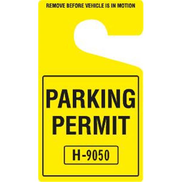 Custom Reflective Plastic Parking Permit Tags, Large, Package of 100 ...