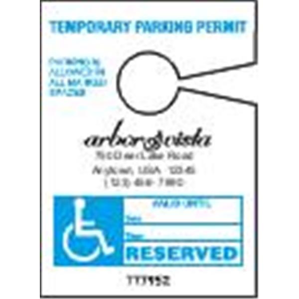 Personalized Temporary Parking Tags, 4-1/4" x 6 5/8", Package of 100 ...