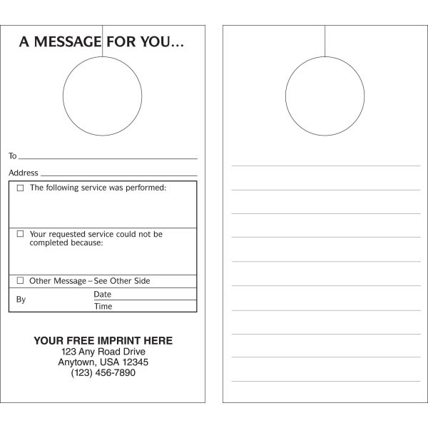 Maintenance Greeting Cards, While You Were Out, 5 x 3", Package of 100 ...