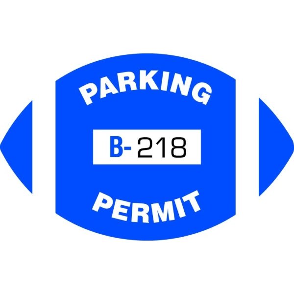 Parking Permit Bumper Stickers, Border Design, Blue, 3 x 2, Package of ...