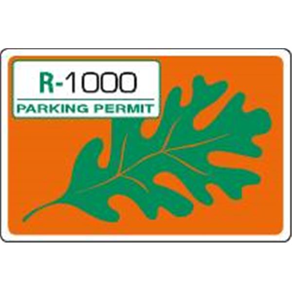 Parking Permit Stickers, Chrome/Red, 3 x 1-1/2, Package of 100 | HD Supply
