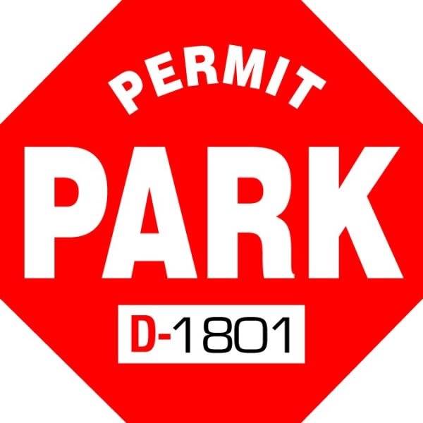 Parking Permit Stickers, Chrome/Red, 3 x 1-1/2, Package of 100 | HD Supply