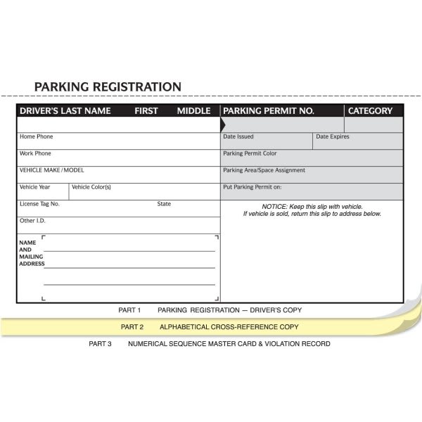 Parking Log Books & Forms | HD Supply