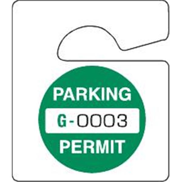 Green Plastic Non-reflective Parking Permit | HD Supply