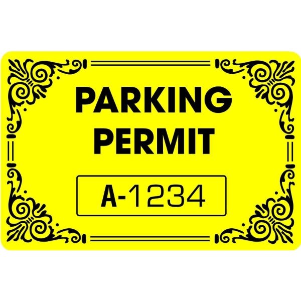 Temporary Window Parking Permit Cards, Salmon, 4-1/4 x 3-1/4, Package ...