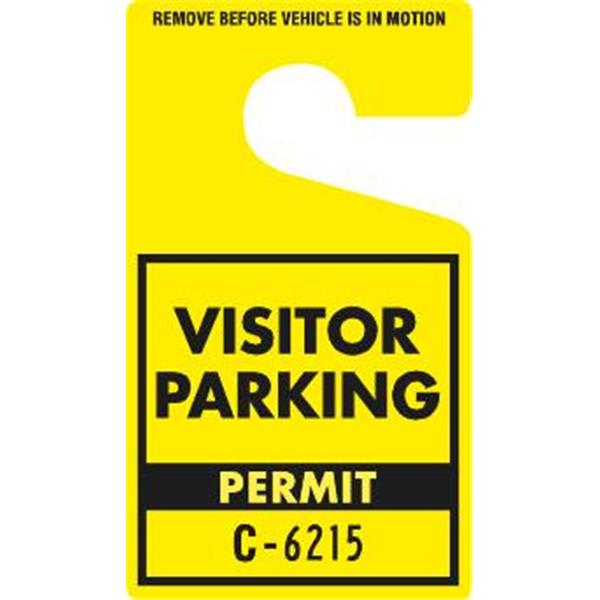Custom Plastic Hang Tag Parking Permit, Large, Package of 100 | HD Supply