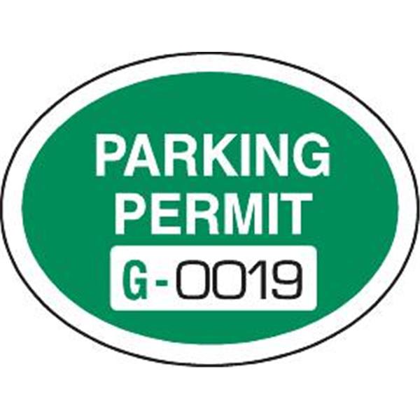 Parking Permit Window Stickers, Green/Silver Foil Boat, Package of 100 ...